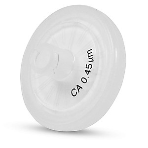 Tisch Brand SF14488 Cellulose Acetate Syringe Filter, 0.45um, 25mm, 1/pk/100 per Pack | Wettability: Hydrophilic | Maximum Operating Temperature: 50 Degrees C | Burst Pressure (psi): 87 |