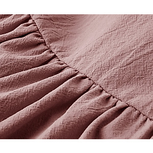 lymanchi Girl Cotton Linen Ruffle Halter Backless Princess Dress Infant Comfy Playwear 823 Dark Pink 120