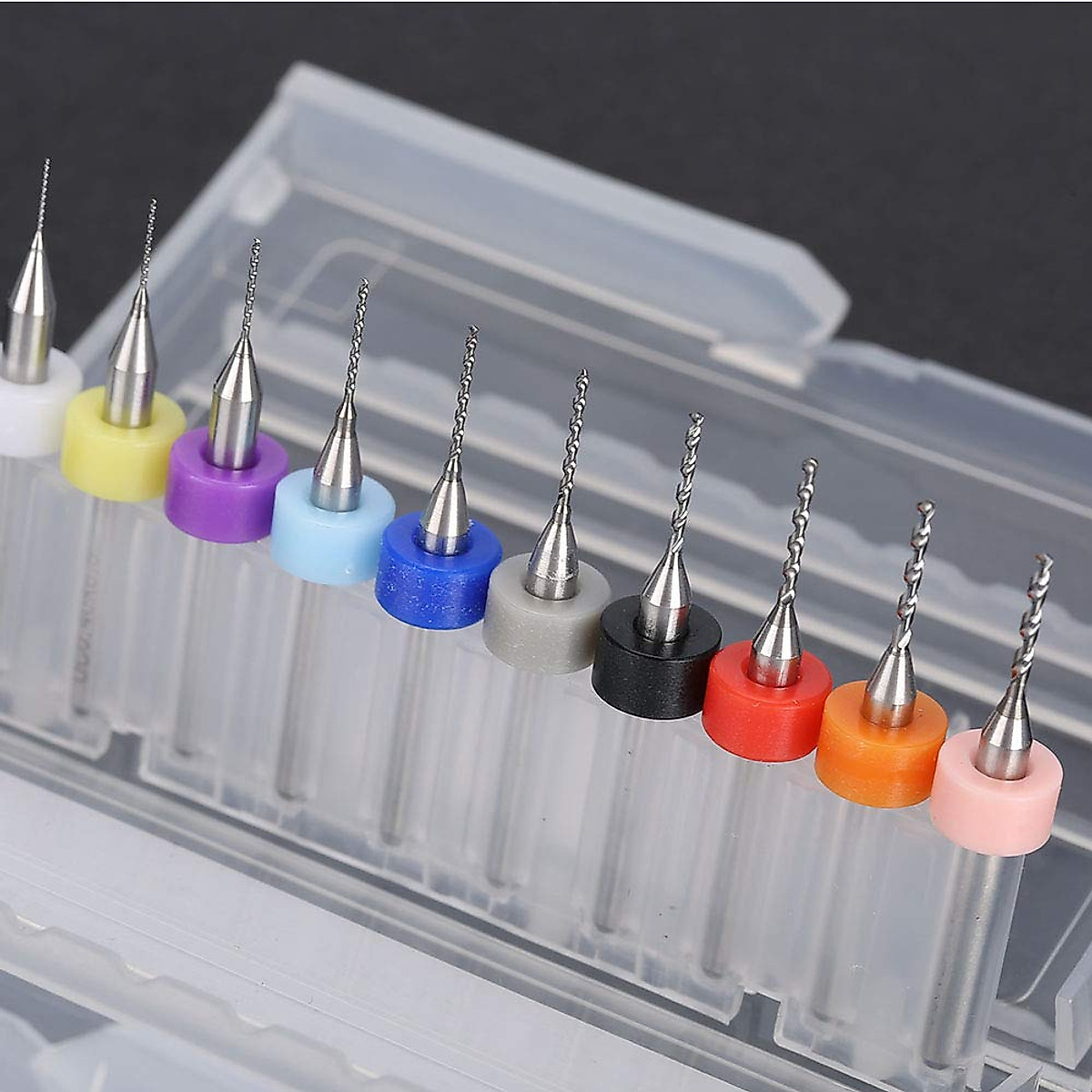 KIKYO Drill Bits, 10pcs 0.3-1.2mm Tungsten Steel Durable Drill Bit for PCB Circuit Board