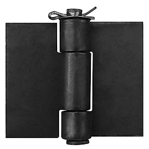 3 Pack 5-1/4" x 4-5/8" Weldable Door Hinges Heavy Duty Metal Gate Hinges Steel Butt Hinge with Removable Pin, 4.8 mm Thickness