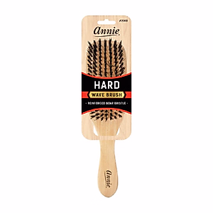 Annie Hard Wave Boar & Nylon Bristle Brush Light Brown