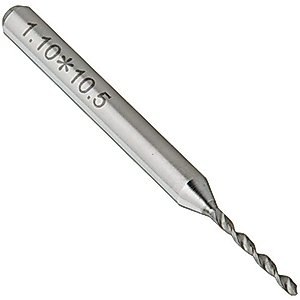 10 pcs 1.1mm Diameter Tungsten Carbide Macro Drill Bits, 1/8" Shank For PCB, Dremel, Jewelry, CNC, Soft Metals