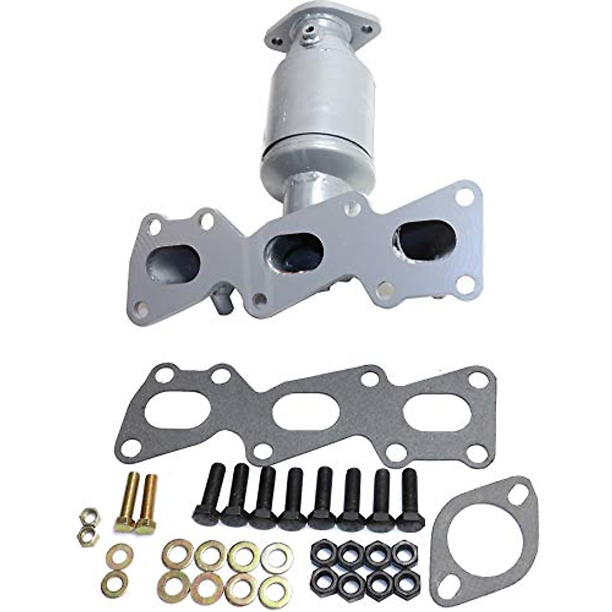 Evan Fischer Catalytic Converter Set of 2 Compatible with 2006-2007 Hyundai Sonata, 2006-2010 Azera, 2007-2008 Entourage, Fits 2006-2010 Kia Sedona Firewall and Radiator Side