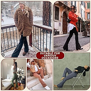 FULLSOFT Fleece Lined Leggings Women-Winter Flare Leggings Tummy Control High Waisted Winter Warm Soft Yoga Pants(Black,Small)