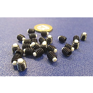 Black Oxide Steel Nylon Tip Set Screw 1/4"-20 x .250" Thread Length 25 pcs