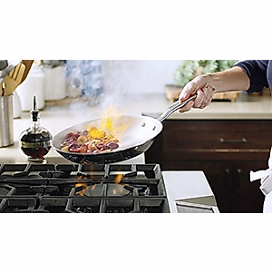 Heritage Steel 10.5 Inch Frying Pan | Made In USA | Titanium Series | 316Ti Skillet with Stay Cool Handle | Fully Clad Stainless Steel Pan with 5-Ply Construction | Induction Ready & Non Toxic