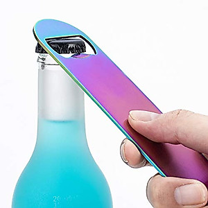 YFS 7" Heavy Duty Stainless Steel Flat Bottle Opener, Simple and Effective Beer Openers