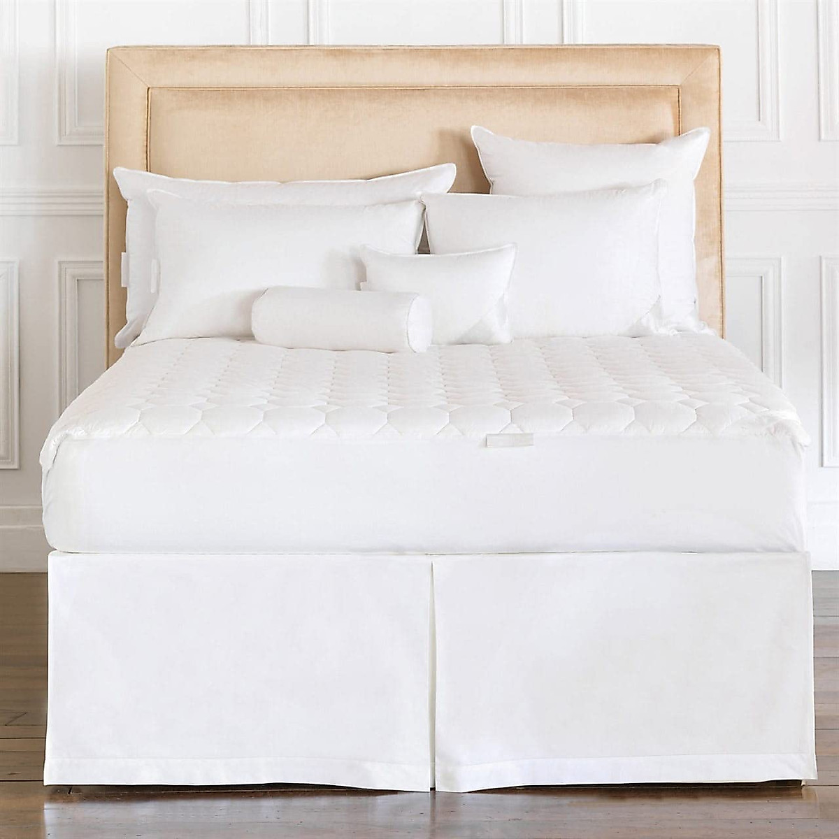 Alexander Comforts Beverly Natural Cotton Mattress Pad - White Full
