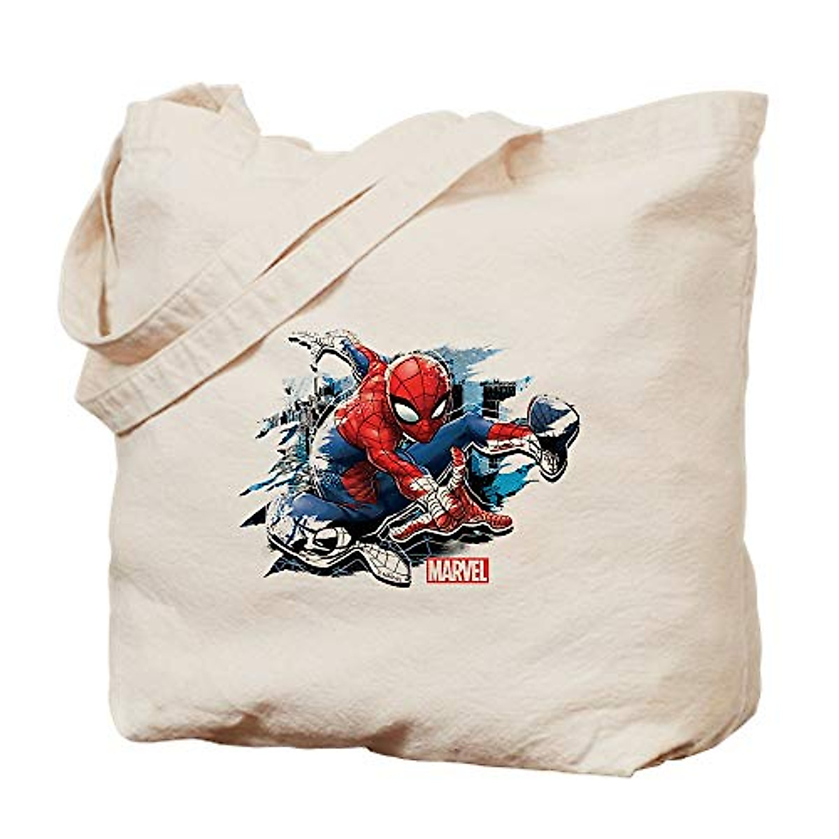 CafePress Spider Man Sling Tote Bag Natural Canvas Tote Bag, Reusable Shopping Bag