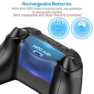 Upgrade Stand for Xbox Series X with Back Cooling Fan& RGB Lights, Charging Station with Controller Charger Dock &Game Storage Rack Organizer& Headset Stand with 2X1400 mAh Rechargeable Battery Pack