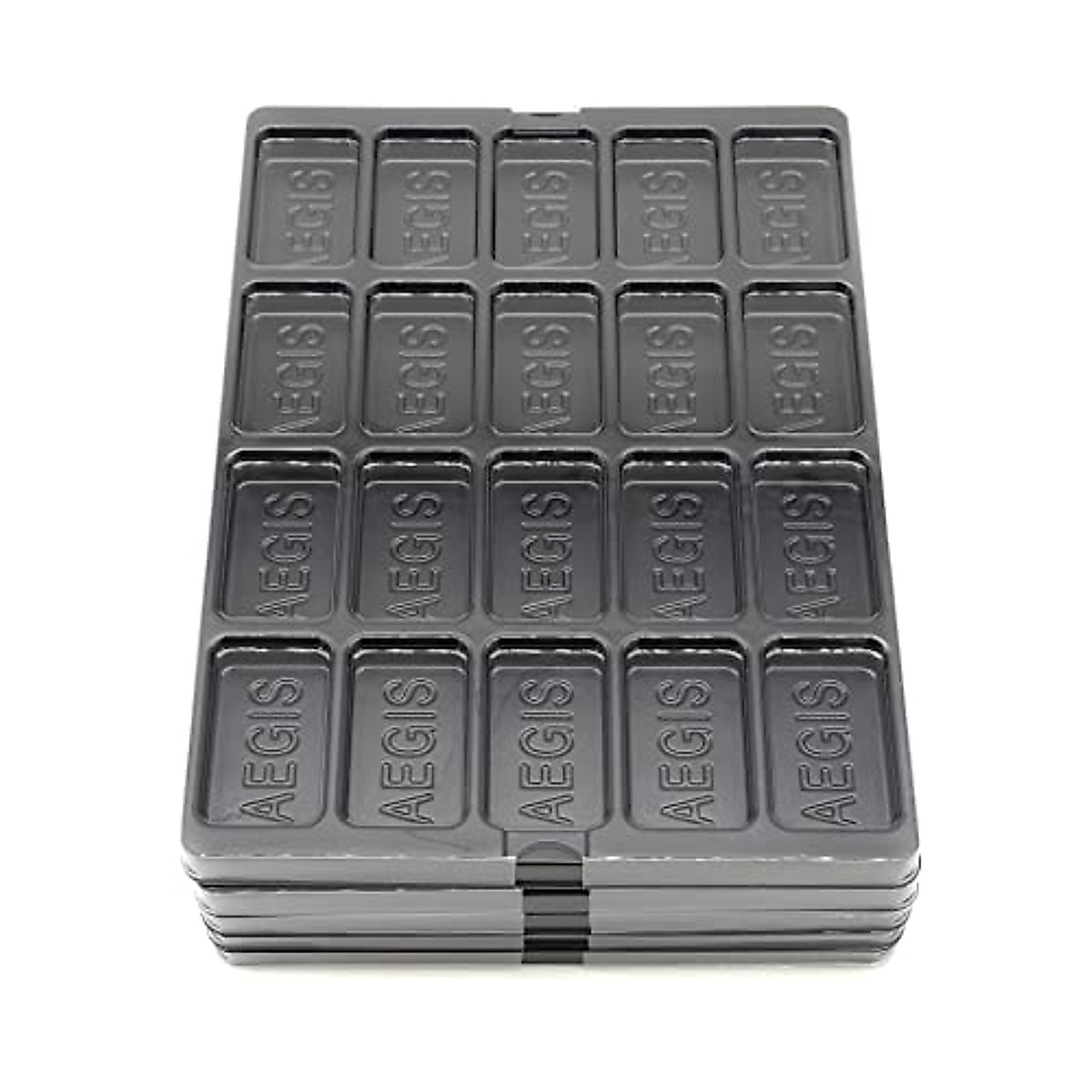 Flying Buffalo Game Piece Counter Trays (5-Pack); War Game and Board Game Storage Sorting Organizers, Aegis Collection