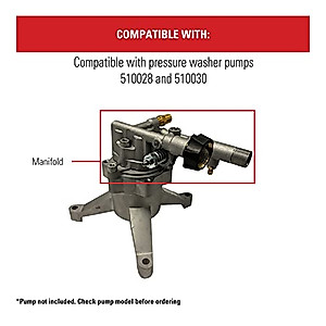 Simpson Cleaning 7113804 Manifold Replacement Kit for OEM Technologies 510028 and 510030 Axial Cam Pressure Washer Pump, Silver