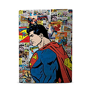 Head Case Designs Officially Licensed Superman DC Comics Character Collage Logos And Comic Book Vinyl Faceplate Sticker Gaming Skin Decal Cover Compatible With PS5 Disc Console & DualSense