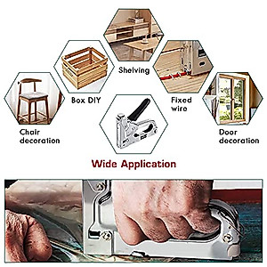 Staple Gun NEU MASTER, 3 in 1 Heavy Duty Staple Gun with Stapler Remover and 2000Pcs Staples, Manual Staple Gun for Upholstery, Fixing Material, Decoration, Carpentry, Furniture