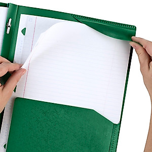 Five Star 2-Pocket Folders, 4 Pack, Plastic Folders with Stay-Put Tabs and Prong Fasteners, Includes Writable Label, Holds 11" x 8-1/2", Assorted Colors (38048), 4 count (Pack of 1