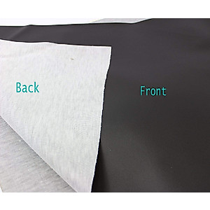 Mybecca Black Weatherproof Faux Leather Finish Marine Vinyl Fabric Half Yard (1.5 Foot x 54 Inch) Material Sheets for Upholstery Crafts, DIY Sewings, Sofa, Handbag,