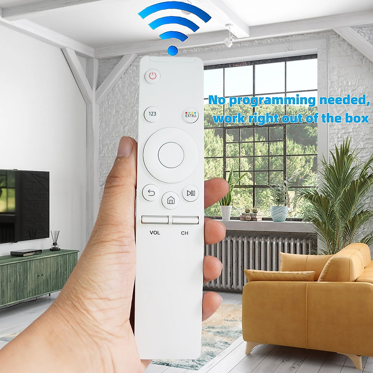 Universal Remote Control BN59-01260A -White- fit for Samsung Smart TV UN43KU630DFXZA UN55KU6300FXZA UN50KU6300FXZA UN60KU6300FXZA UN50KU630DFXZA UN70KU630DFXZA