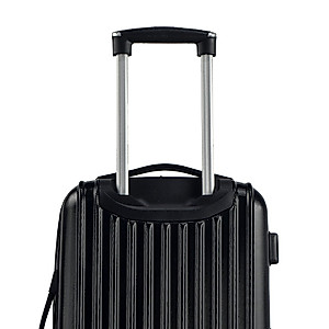 Travelers Club Chicago Hardside Expandable Spinner Luggage, Black, 2-Piece Set (20/28)