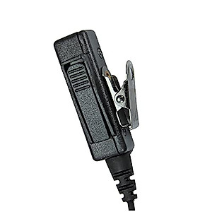 MaximalPower Headset Earpiece with Kevlar Reinforced Cable 2-Pin for Motorola Two-Way Radios Surveillance Headset (RHF MOT 2PIN HQ)