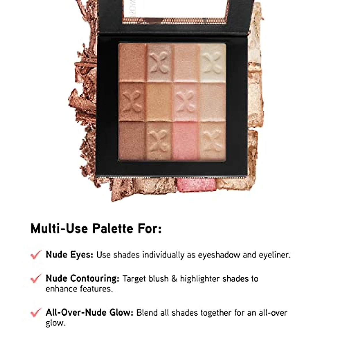 Physicians Formula Shimmer Strips Custom All-in-1 Nude Palette for Face & Eyes Warm Nude