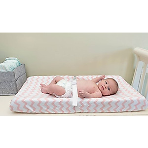 Ely's & Co. Patent Pending Waterproof Sheets, White and Pink Chevron and Polka Dots (2 Pack) (Changing Pad Cover, Pink)
