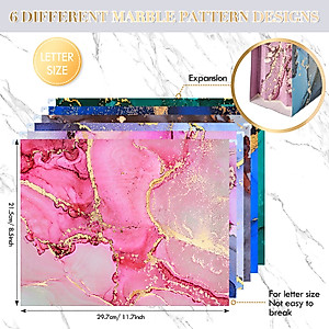 36 Pack Extra Capacity Hanging File Folders Hang Folders Letter Size Expandable Filing Folders Heavy Duty Reinforced Hanging File Folders Marble Style Designed for Bulky Files, Medical Charts