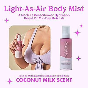 Kopari Coconut Spritz Mist, Hydrating Scented Body Spray, Moisturizing Body Oil Spray with 100% Organic Coconut Oil, Refreshing