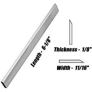 JTEX 6-1/8 inch Jointer Knives for Craftsman 113.20680, 21705, 922995, 113-206931, 113-232200, 113-206932, 113-206891 Jointer - Set of 3