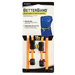 Nite Ize BetterBand, Adjustable Stretch Band With Cord Lock, 19-Inch, Bright Orange