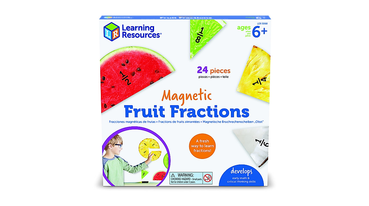 Learning Resources Magnetic Fruit Fractions - Fun Math Toys for Kids 6+