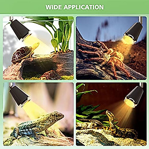 SILICAR Glass Turtle Tank with Reptile Heat lamp, Tortoise Habitat Terrariums with UVB UVA Heating Light Metal Stand with 2 Pack Heat Bulbs (E27,50W)