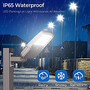 CINOTON 100W LED Canopy Light 2 Pack and 300W/240W/200W LED Parking Lot Light Slipfitter & Arm Mount1 Pack