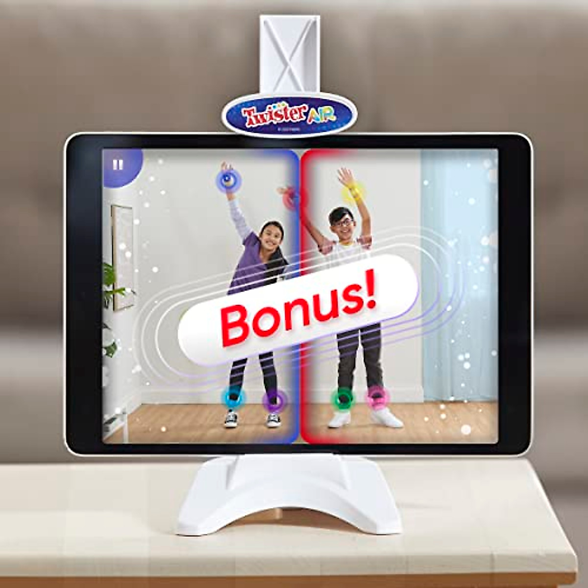 Hasbro Gaming Twister Air Game | AR App Play Game with Wrist and Ankle Bands | Links to Smart Devices | Active Party Games for Kids and Adults | Ages 8+ | for 1+ Players | F8158