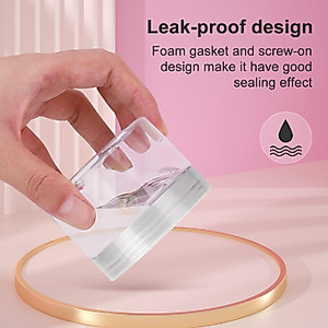 Loretoy 36 Pack 4 OZ Plastic Jars with Lids, BPA Free, Reusable, Refillable Transparent Cosmetic Containers for Bath Salts, Cosmetics, Powders, Beauty Product and Small Accessories - White