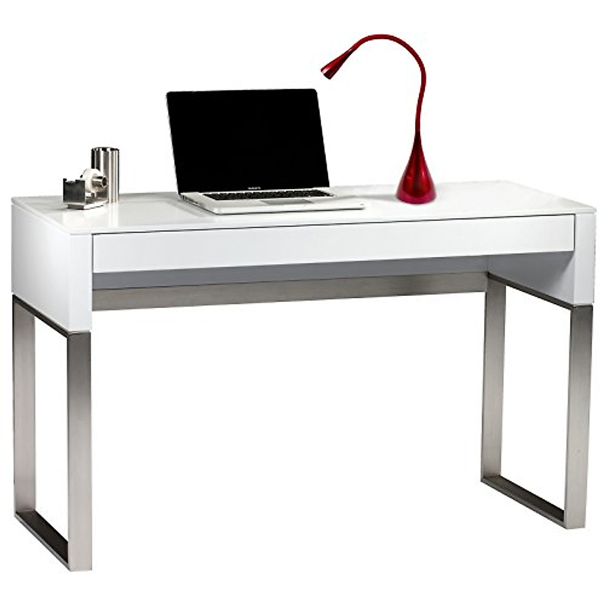 Newhouse Lighting NHGS-LED-RD Gooseneck LED Desk Lamp, USB Charging, Touch Dimming, 4.5" x 26" x 4.5", Red