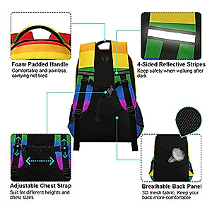 Backpack Bookbag Rainbow Flag School Bag Travel Bag for Girls Boys Teen One Size