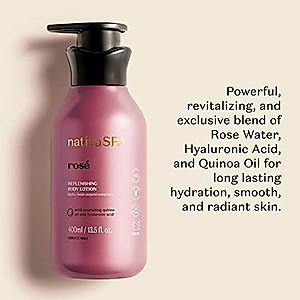 Nativa SPA by O Boticário, Rosé Moisturizing Body Lotion, Deeply Moisturize and Nourish Skin, 13.5 Ounce