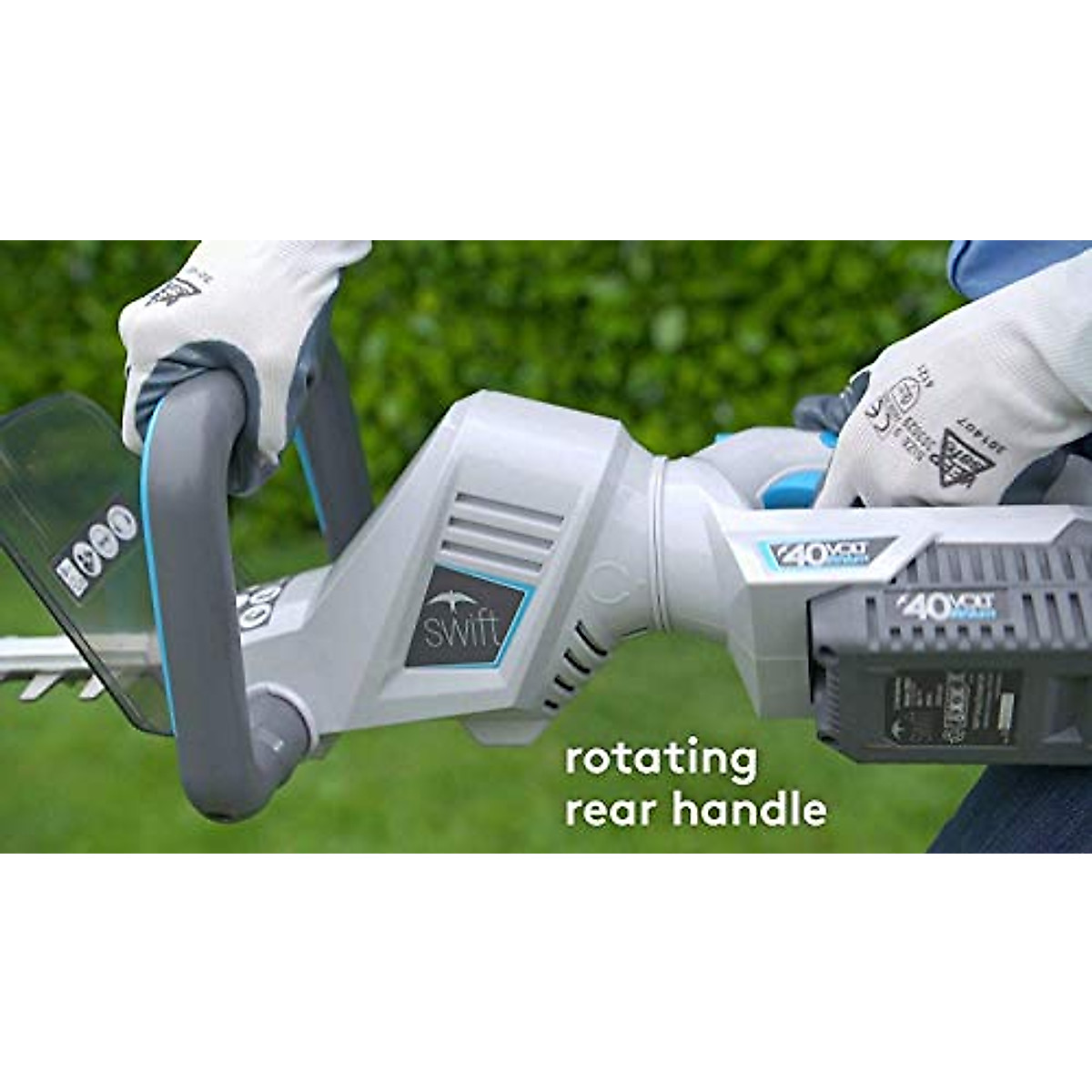 40V Hedge Trimmers - 20In Cordless Hedge Trimmer Rotating Multi-Function Handle Hedge Cutter with Battery and Charger