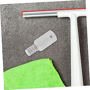 2pcs Telescopic Pole Adapter Brooms Handle Threaded End Broom Handle Threaded Push Broom Handle Pole Adapter for Broom Metal Thread Tip Handle Tips for Metal Poles Connector Silver KOMBIUDA