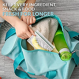 PAMI Zipper Snack Bag [100 Pieces] - Freshness-Lock Small Food Storage Bags With - Food-Safe Zip Plastic Bags For Pretzels, Cookies, Nuts, Fruits - Resealable Snack Baggies For School & Work