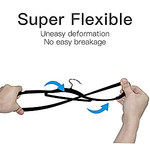 Ommani Velvet Hangers, Non Slip Clothes Hangers Heavy Duty Durable Space Saving with 360 Degree Swivel Chrome Hook Accessory Bar, Velvet Suit Hangers for Coat Skirt Shirt Pants Dress - 20 Pack Black