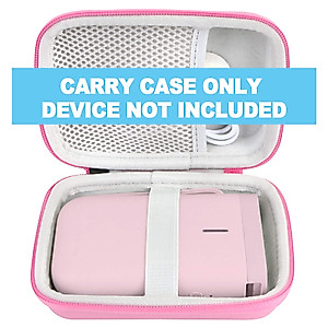 Baval Hard Carrying Case Replacement for Label Maker Machine NiiMbot D11 D110 Portable Wireless Bluetooth Label Printer (Pink)