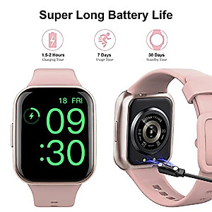 Smart Watch for Women, 1.69" HD Screen Activity Tracker Smartwatch, Fitness Tracker with Heart Rate/Sleep Monitor, 25 Sport Modes IP68 Waterproof, Pedometer, Fitness Watch for Android iOS Phones(Pink)
