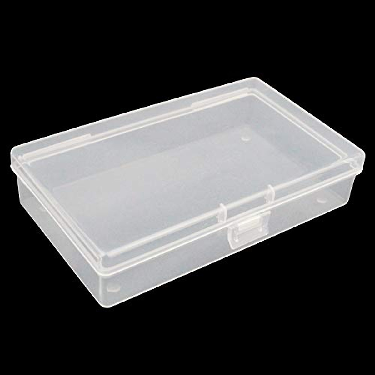 Goodma 8 Pieces Rectangular Empty Mini Clear Plastic Organizer Storage Box Containers with Hinged Lids for Small Items and Other Craft Projects (5.3 x 3.1 x 1.2 inch)