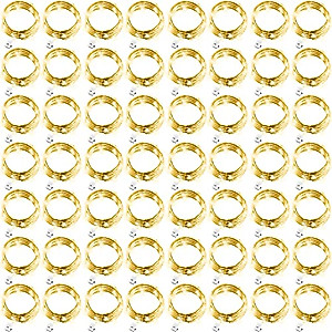 100 Pack Fairy Lights Battery Operated 3 Speed Modes, 7 Ft/ 2 M 20 LED Battery String Mini Lights Waterproof Wire Twinkle Lights Party Favors for Wedding Birthday Vases Flower Decor (Warm Light)