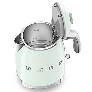 SMEG Mini 50's Retro Style 3 Cup Electric Kettle with Double Wall Anti Slip Base and Water Level Indicator (Pastel Green)