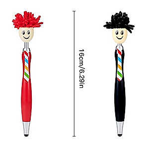 Mop Head Stylus Pen for Touch Screen Cleaner Stylus Pens for Kids 3-in-1 Stylus Pen Duster for Universal Touch Screen Devices (5 Pieces)