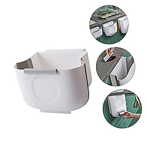 CUBTOL 1pc Under Trash Can Cabinet Bin Compost Storage Garbage Cupboard Home Bedroom Folding Mini Practical Door Waste Bins Container Hanging Mounted Foldable Office Over Sink L