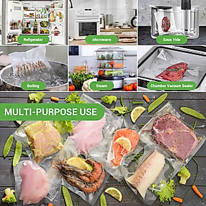 VTUUU Chamber Vacuum Sealer Bags 300 Count 6" x 10" 8" x 12" 10" x 13" For 3-Mil Vacuum Chamber Bags Pre-Cut Chamber Vacuum Bags- BPA-Free -Heavy Duty Chamber Machine Pouches