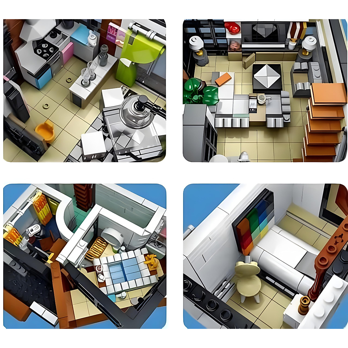 General Jim's Modern Cubist Villa Modular City Building Blocks MOC Bricks Set | Compatible with Lego City Sets and Other Major Brands